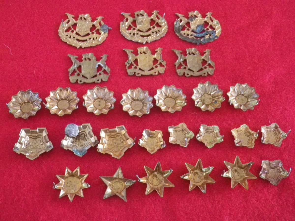 South African Army - SADF ETC. ASSORTED LOT METAL RANK BADGES (8895B ...