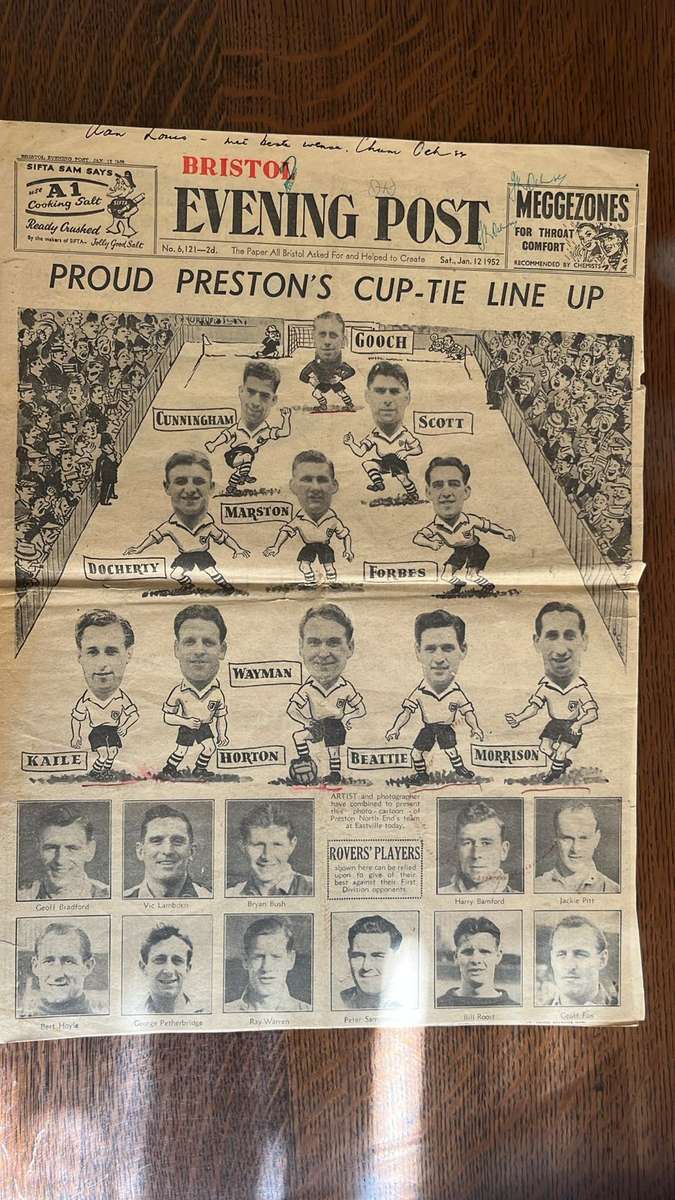 Sporting Memorabilia - 1952 Springboks Visit Bristol Newspaper Signed ...