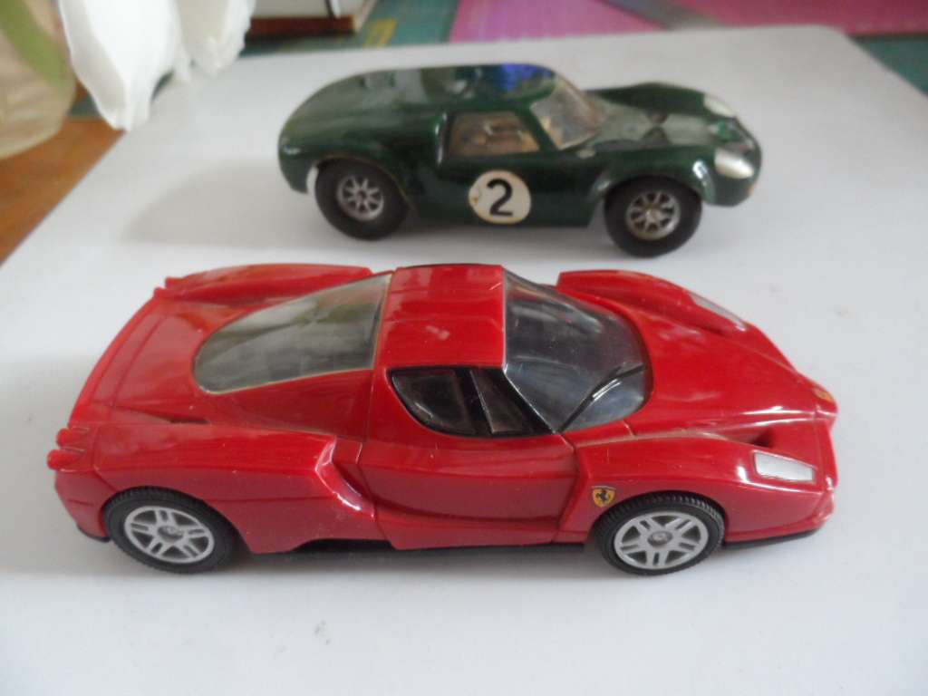 Vintage Toys - v-power ferrari and kit bashed display car- one bid for ...