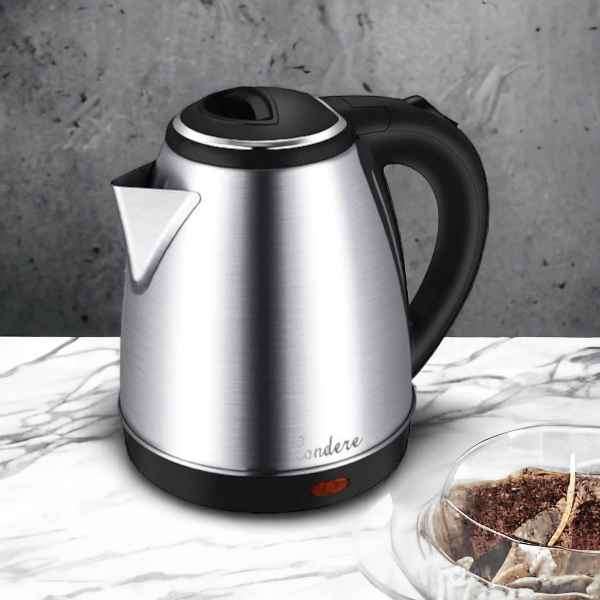 Kettles - Powerful & Modern Condere Cordless Stainless Steel 2L ...