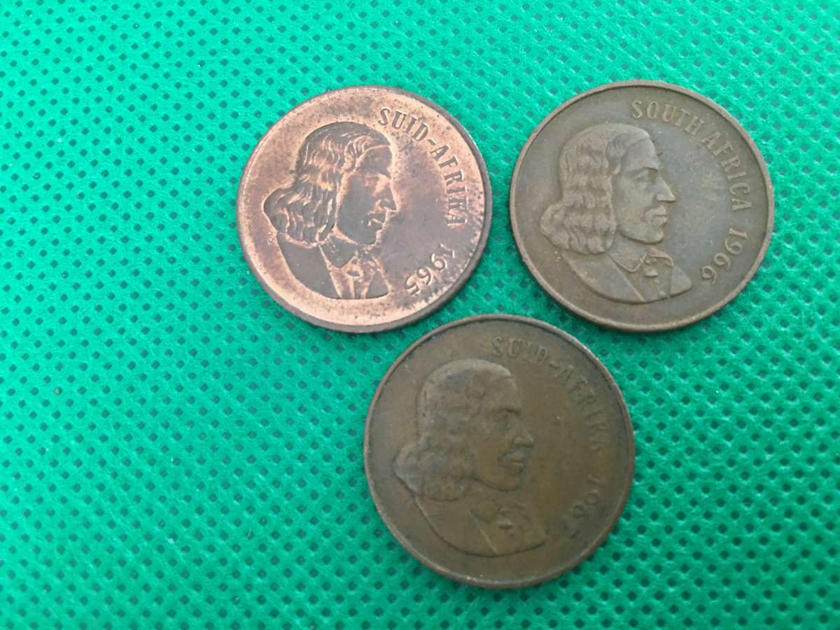 Two Cent - SOUTH AFRICA LOT OF 3 DIFFERENT YEAR JAN VAN RIEBEEK 2c ...
