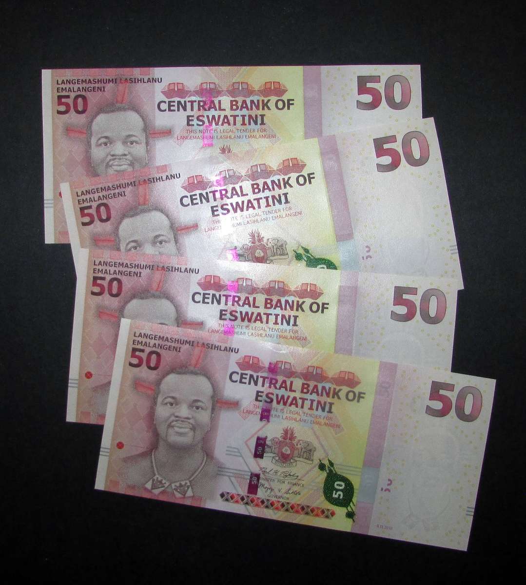 Africa - Central Bank of Eswatini ( Swaziland ) 4 by E50.00 Notes in ...