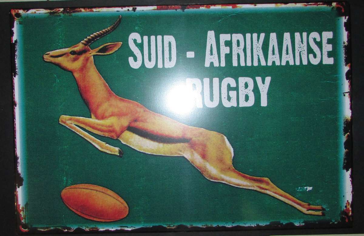Rugby - Springbok Rugby Metal Sign - Measures 380 MM by 40MM for sale ...