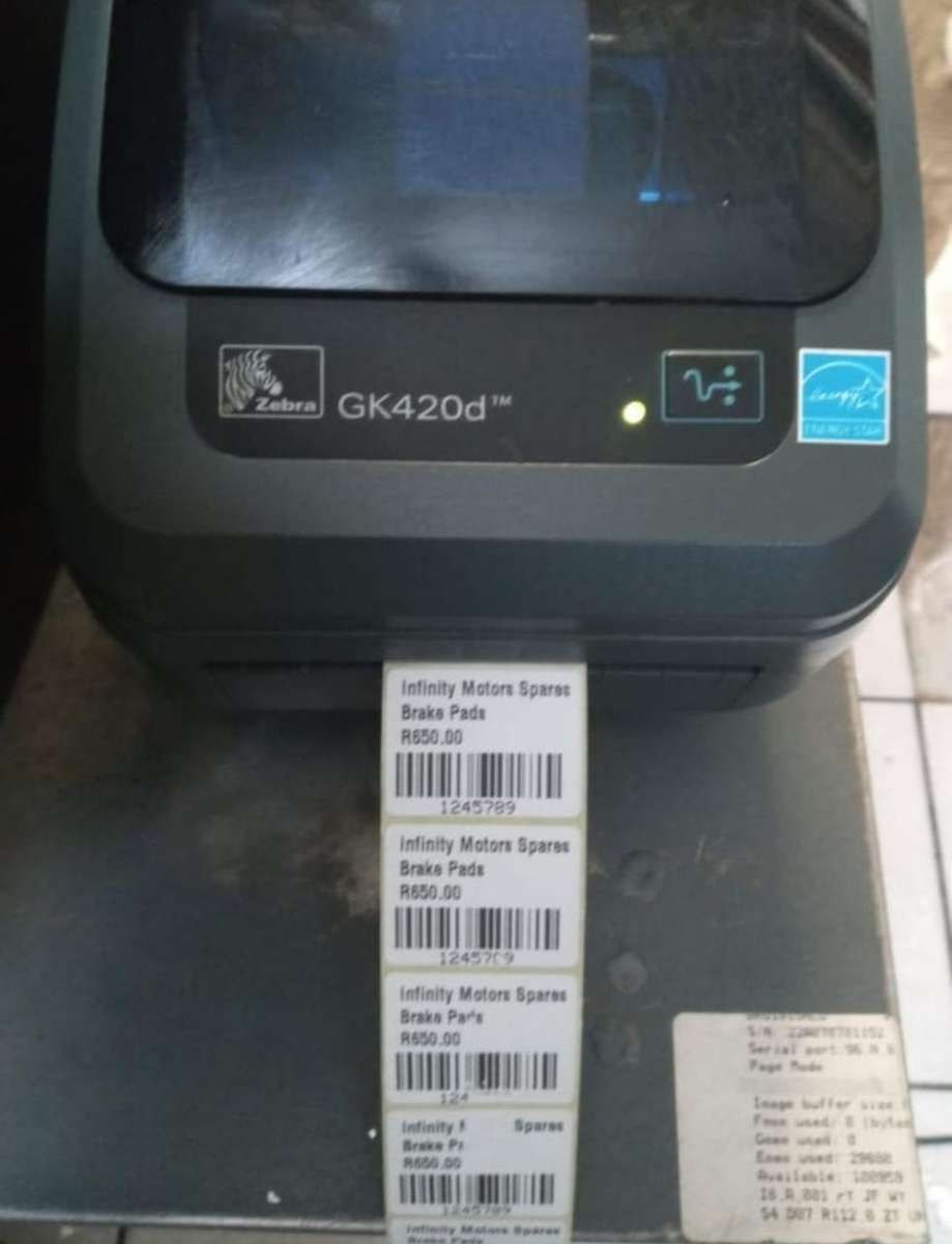 Printers - Zebra Gk420t Label Printer was listed for 2,700.00 on 4 May at 18:31 by Just-Ice ...