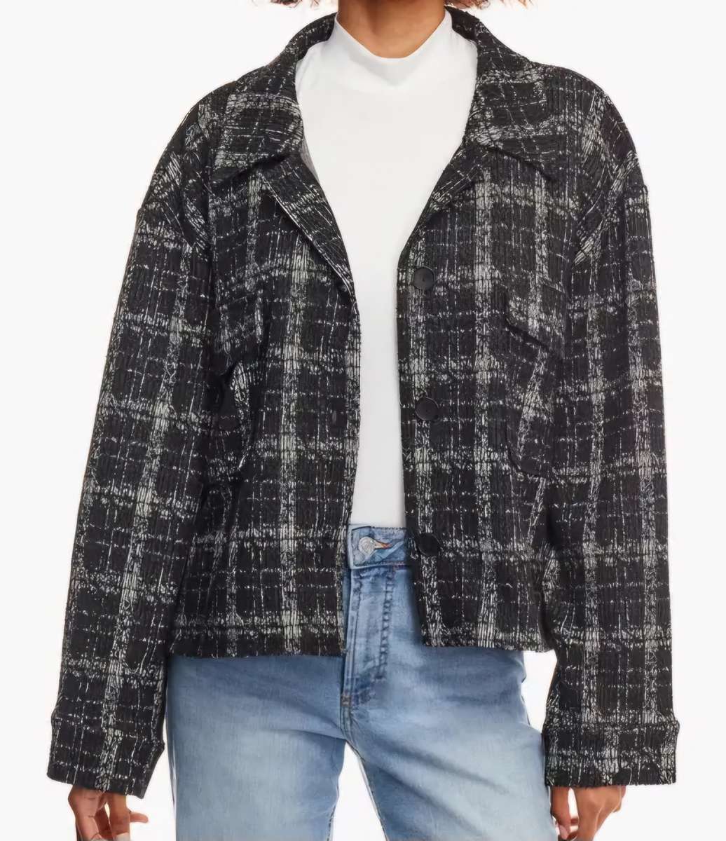 Jackets & Coats - Black Check Jacket was sold for 41.00 on 28 Mar at 14 ...