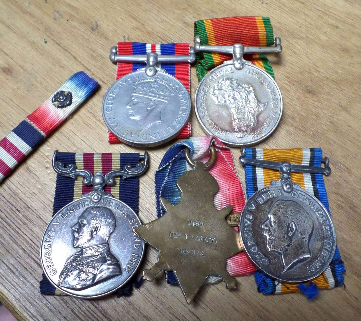 World War 1 - WWI & WWII group awarded to PTE T Markey 10th Hussars ...