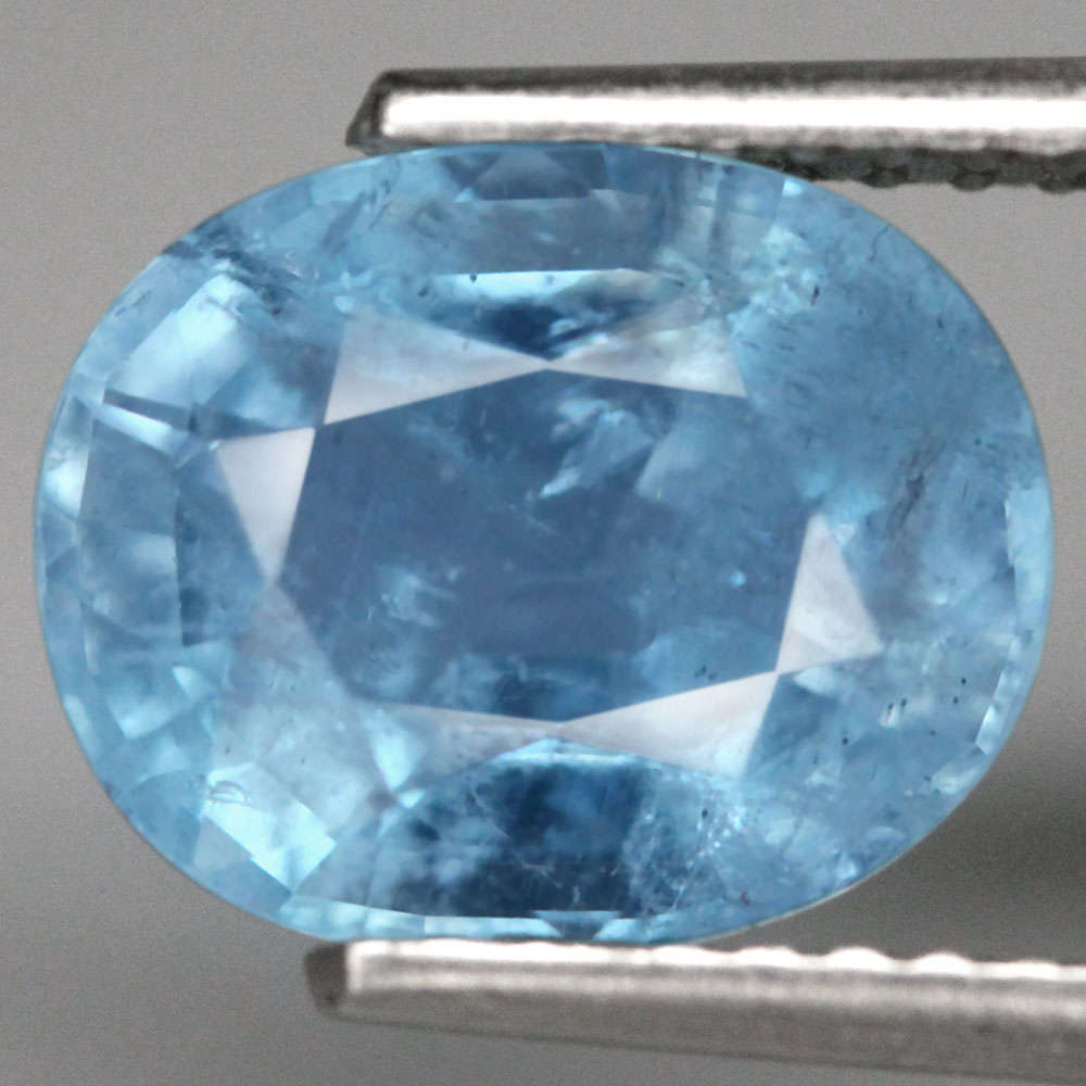 Aquamarines - 2.05Ct. Aquamarine Blue Oval Brazil Precious Gem Shimmering!Untreated Natural for ...