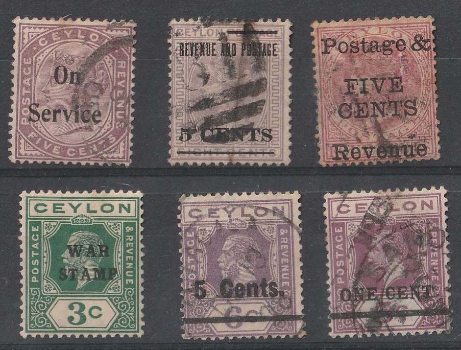 Colonial Britain - CEYLON OVERPRINTS was listed for 0 on 13 Oct at 23:46 by billygstamps in ...