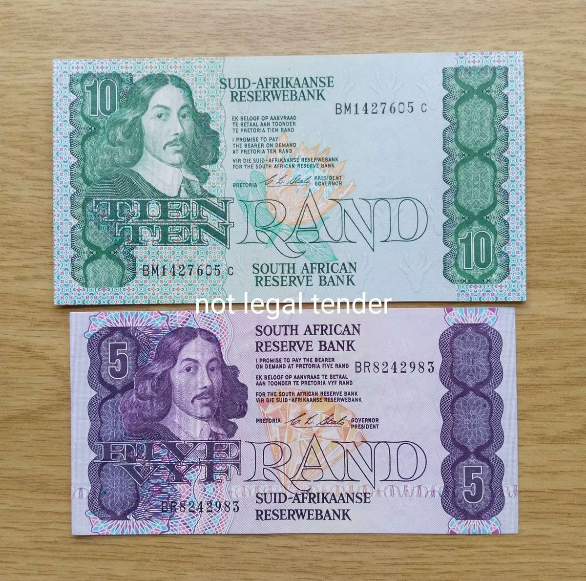 CL Stals - South Africa CL Stals Old R10 and R5 Bank Notes. for sale in ...
