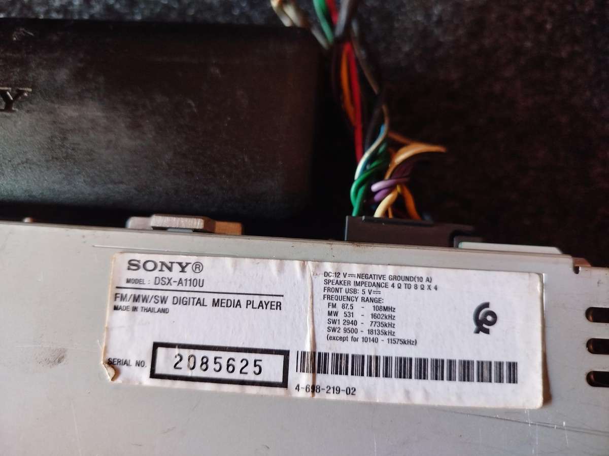 Car Radios - Sony Single Din Car Media Player with USB/AUX (DSX-A110U) was sold for 351.00 on 5 ...