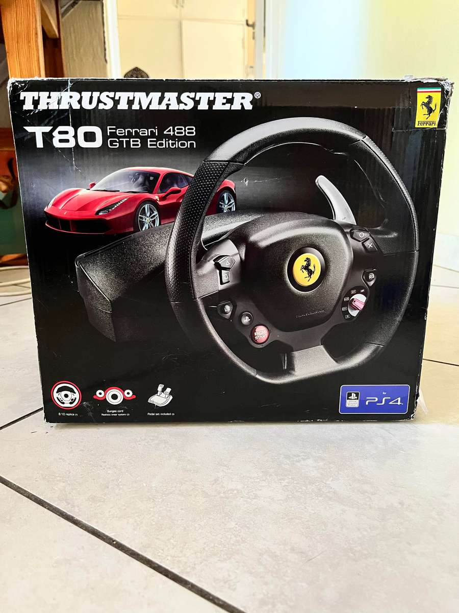 Racing Wheels & Seats - Thrustmaster T80 Ferrari 488 GTB for PS & PC ...