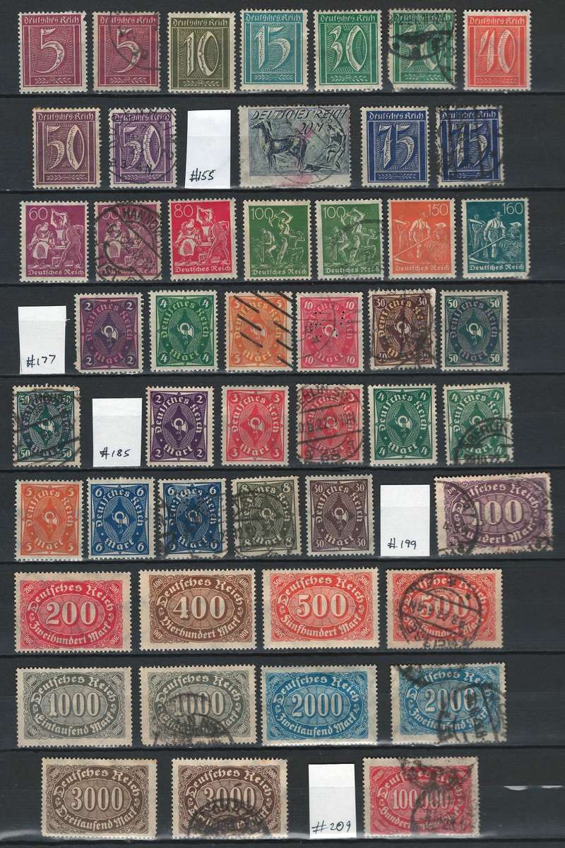 Germany & Colonies - Germany 1921 1923 (to Scott #209) was sold for 50.00 on 15 Aug at 15:01 by ...