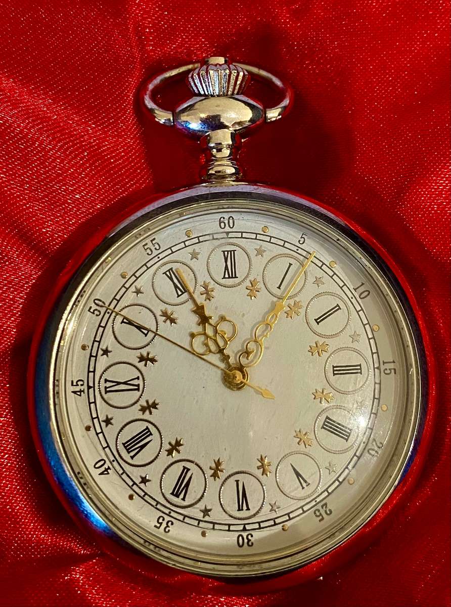 Pocket Watches - Pocket watch Quartz in box with roman numerals and ...