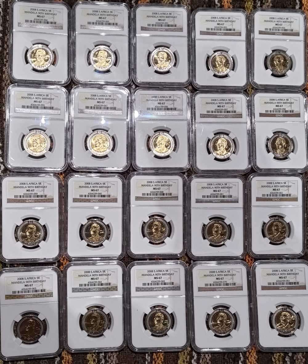 Five Rand - NGC GRADED FIVE RAND COINS SET was sold for 1,634.00 on 13 ...