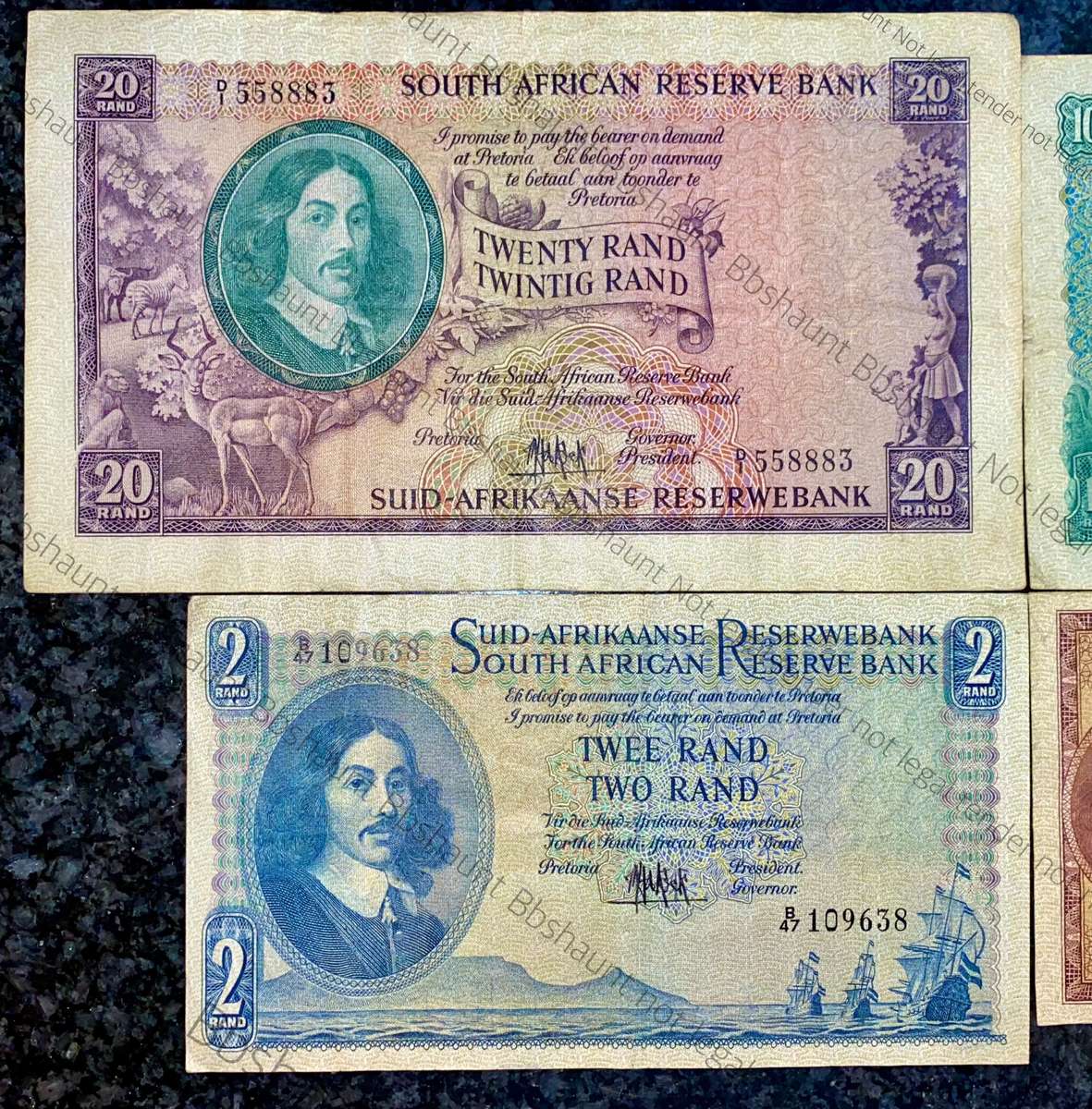 MH de Kock - complete set Mh De Kock R20 to R1 -- 4th issue 1961 (1 bid ...