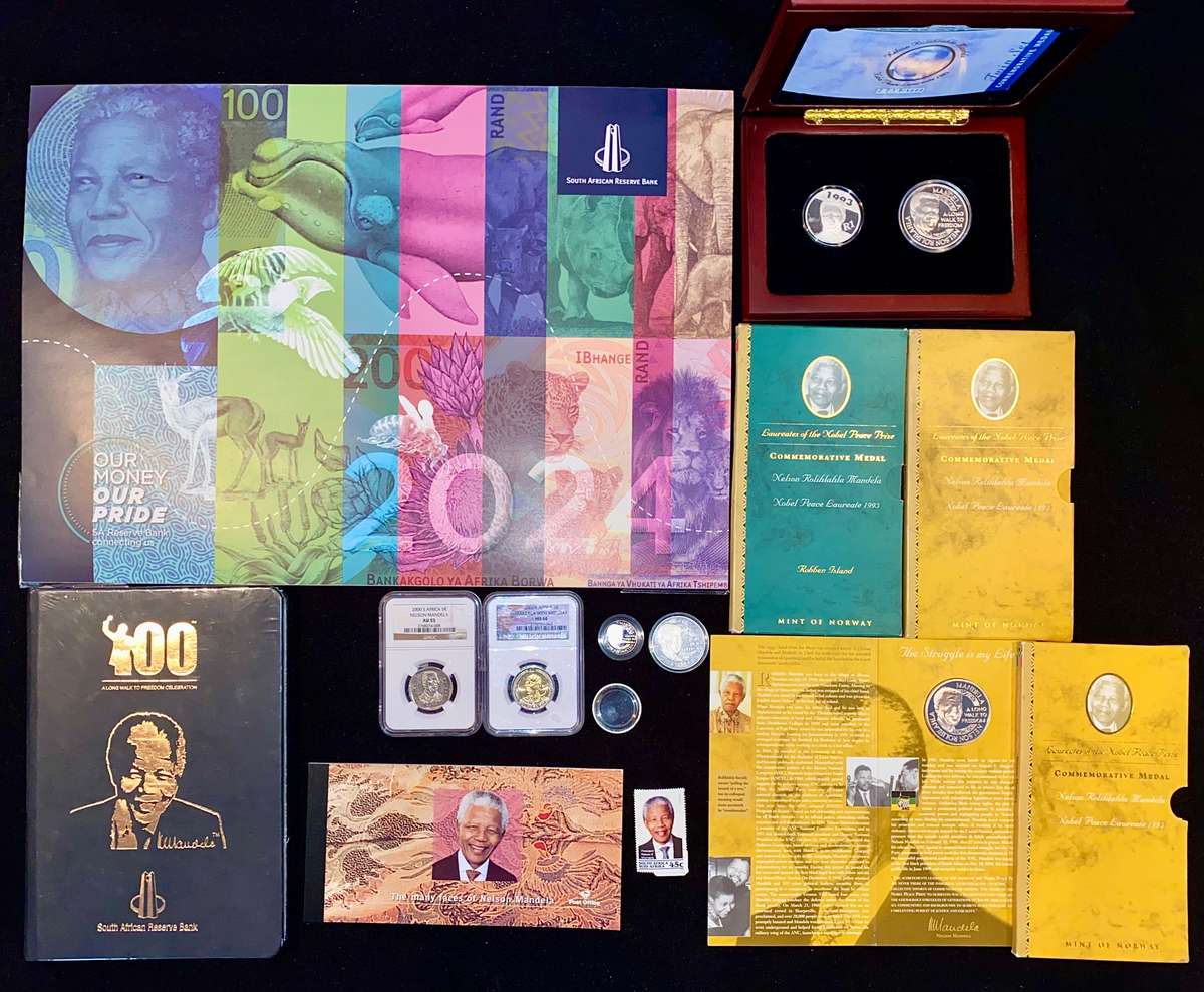Collections & Sets - NELSON MANDELA COLLECTION 5 STERLING SILVER ...