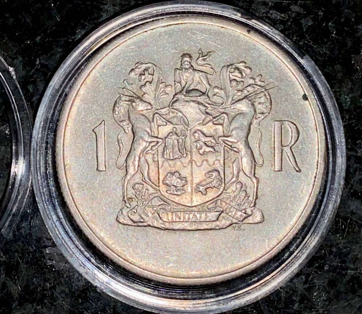 One Rand - South Africa. Silver R1 -- 1969 Afrikaans good condition in ...