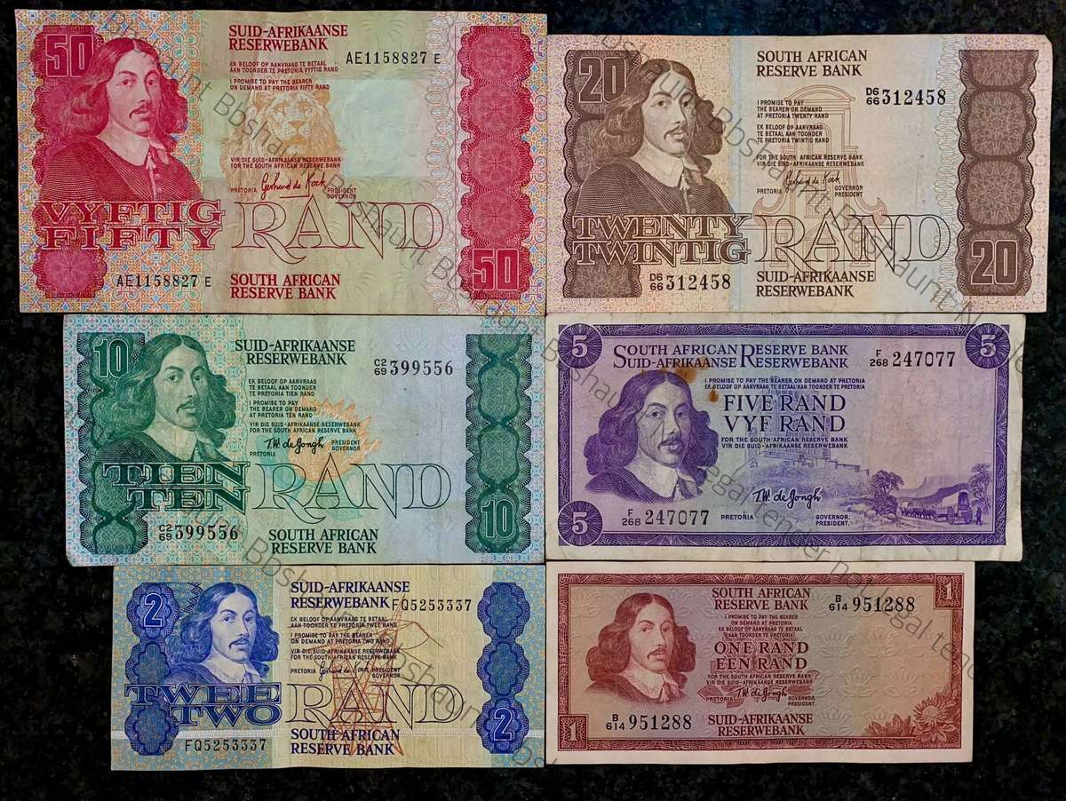 TW de Jongh - Set Of Various Governors R50 to R1 -- 1967-1990 (1 bid takes all) for sale in ...