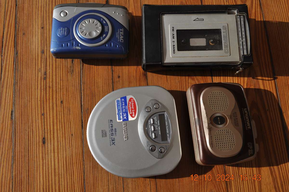 CD & Cassette Players - Old School Cassette Walkmans And CD Player was ...