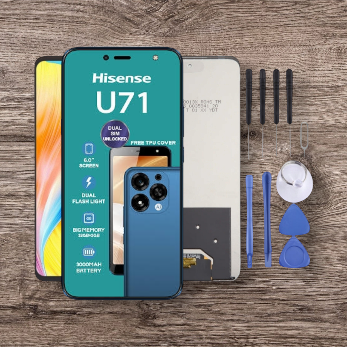 LCD Screens - Hisense U71 LCD Screen - LCD Touch Digitizer Assembly with Tools (Local Stock) was ...