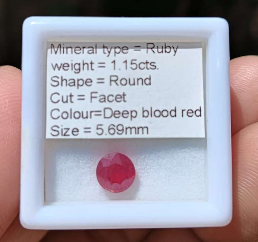 Rubies - BLOOD RED 1.15CT RUBY GEMSTONE STRONG UV FLUORESCENCE! HIGH ...