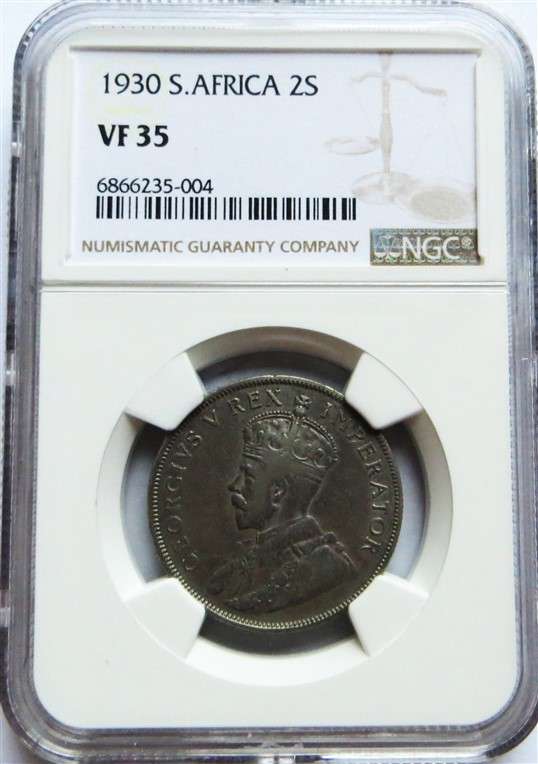 Two Shillings - 1930 SA Union 2 Shillings Scarce Coin NGC VF35 Scarce Silver Coin was sold for ...