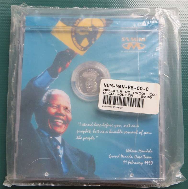 Mandela Memorabilia - Nelson Mandela SA Mint CD Issue R5 Coin for sale in Umtentweni (ID:644623836)