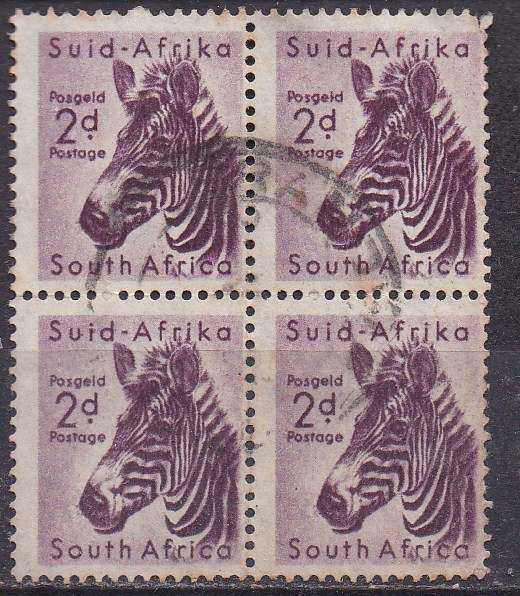 Union of South Africa - Union of SA 1954 definitive issue 2d block of 4, FU for sale in Richmond ...