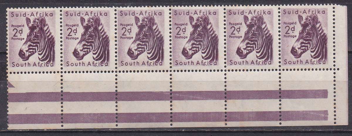 Union of South Africa - Union of SA 1954 definitive issue 2d strip of 6 MM for sale in Richmond ...