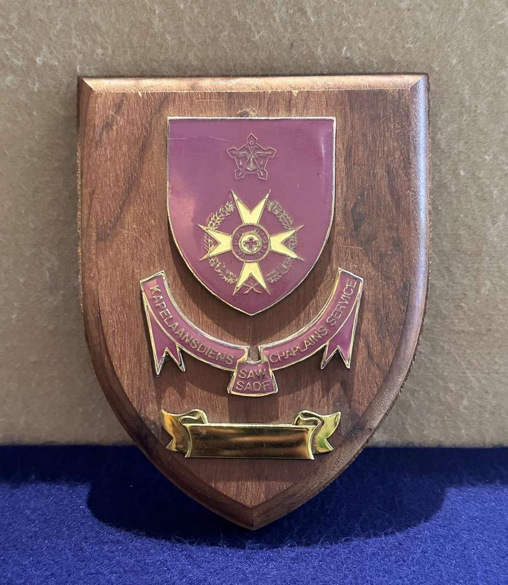 South African Army - SA ARMY - CHAPLAINS PLAQUE WITH SCROLL for sale in Cape Town (ID:631458934)