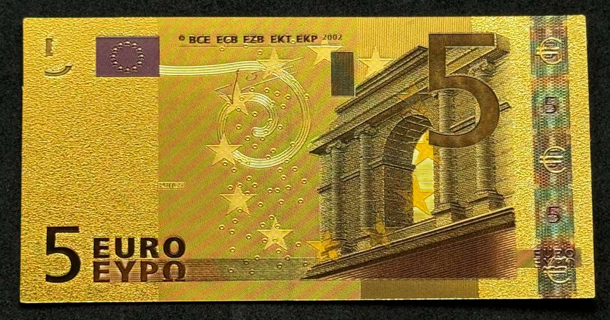 Gold & Bullion Coins - 5 Euro 24K Gold Plated Replica Banknotes. for ...