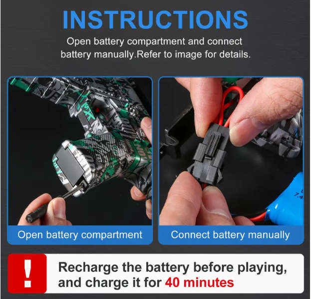 Other Team Sports - M14 Gel Blaster Gun - Blue/Black with ammunition ...