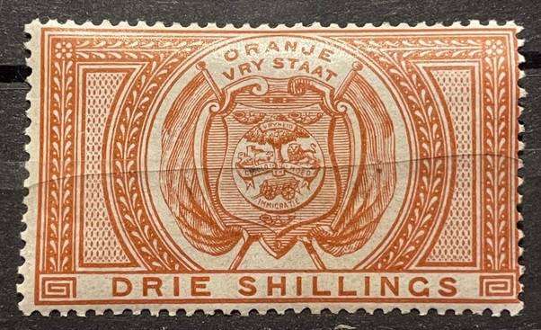 Orange Free State - ORANGE FREE STATE UMM** 3 SHILLING F7 1882-86 ...