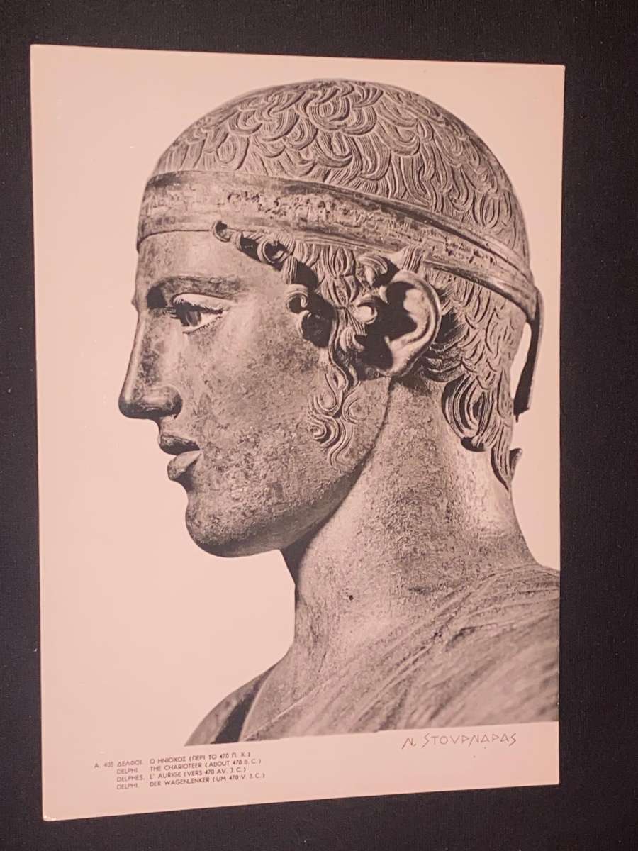Post Cards - VINTAGE GREEK DELPHI THE CHARIOTEER 470 B.C. POST CARD for ...