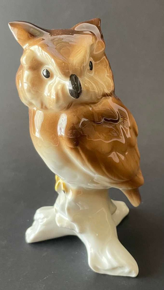 German Porcelain - Amazing Gräfenthal owl figurine made in Germany for ...