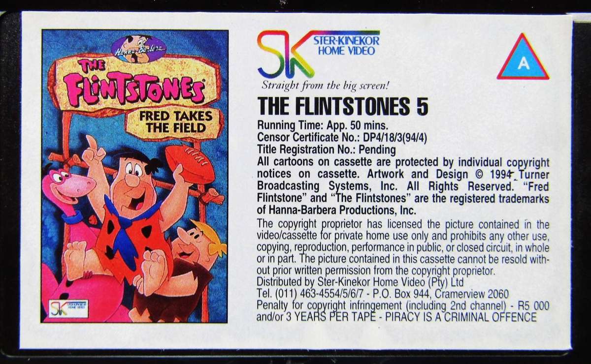 TV Series - The Flintstones - Fred Takes the Field - VHS Tape (1994 ...