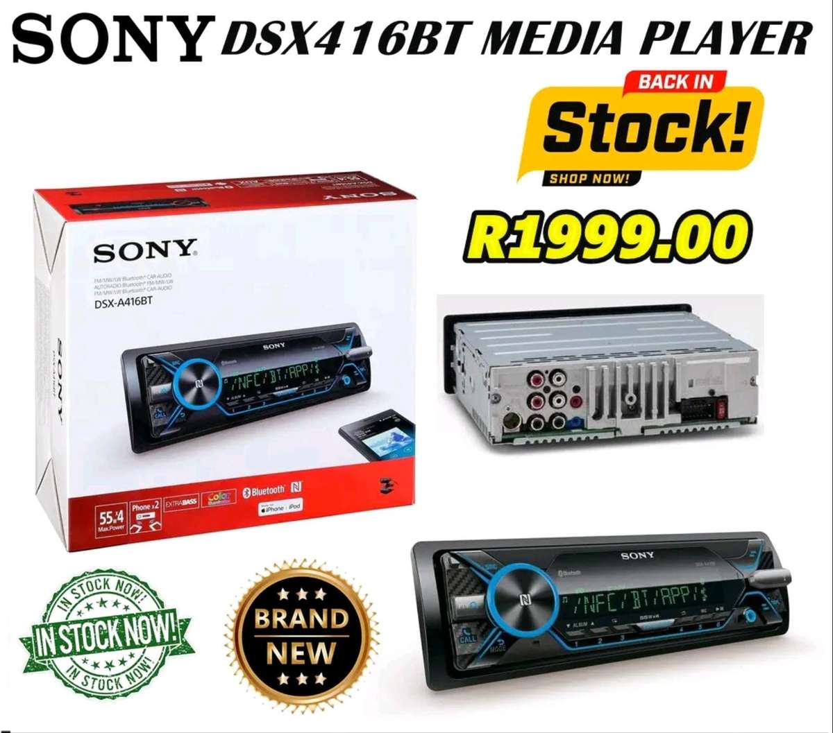 Car Radios - Sony DSX-A416BT Single Din Radio was listed for 1,999.00 on 6 Apr at 11:46 by In ...