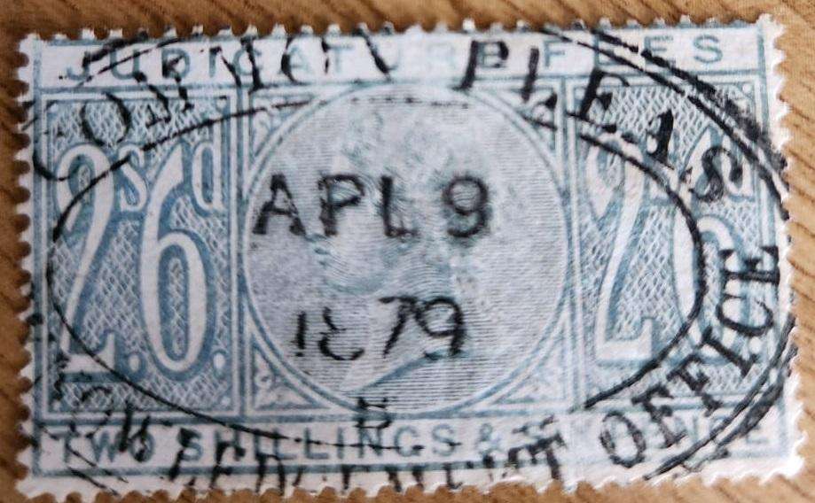 England - 1870s GB Revenue stamp: Judicature Fees 2'6 (nice "Common ...