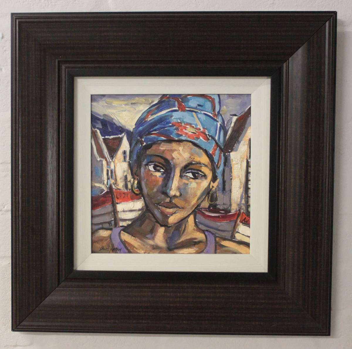Paintings - Dante Ruben, Oil, "Girl at fishing village" was listed for ...