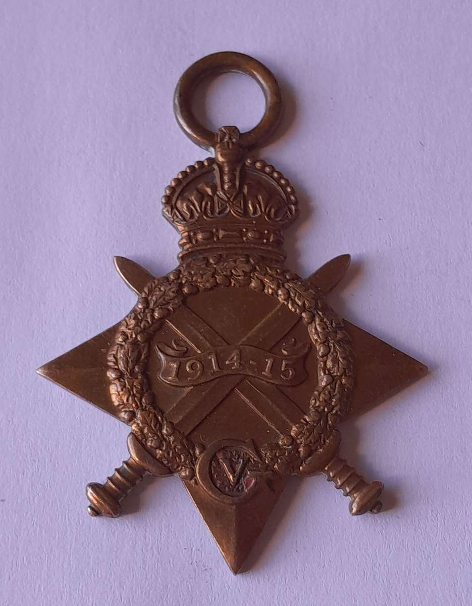 World War 1 - WW1 Full Size 1914 - 1915 Star Medal to "Pte J.J. Gravell, 7th Infantry". was ...