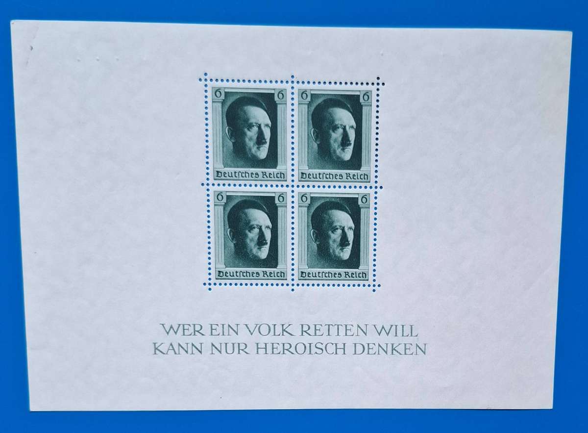 Germany & Colonies - DEUTSCHES REICH Block 7, Reichskanzler Adolf ...