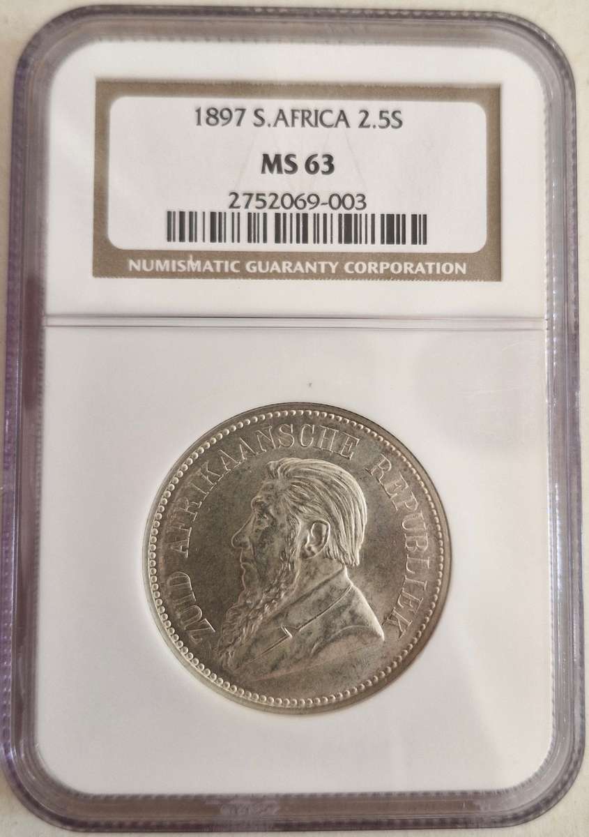 Two and a Half Shillings - *1897 ZAR Kruger Halfcrown 2/6 NGC Graded MS63 for sale in Pretoria ...