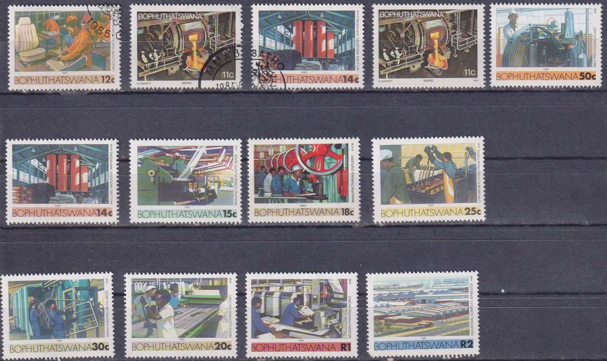 Bophuthatswana - Stamps Bophuthatswana 1985 Industries for sale in Venterstad (ID:636931409)