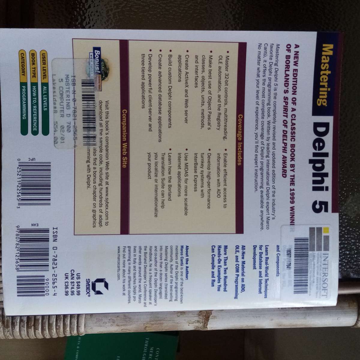 Computers & Internet - Mastering Delphi 5 by Marco Cantu - Essential Guide for Delphi Developers ...