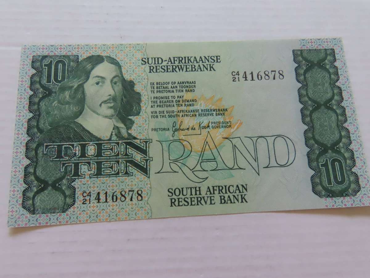GPC de Kock - South Africa - SA Reserve Bank - R10 Note G.P.C. De Kock ...