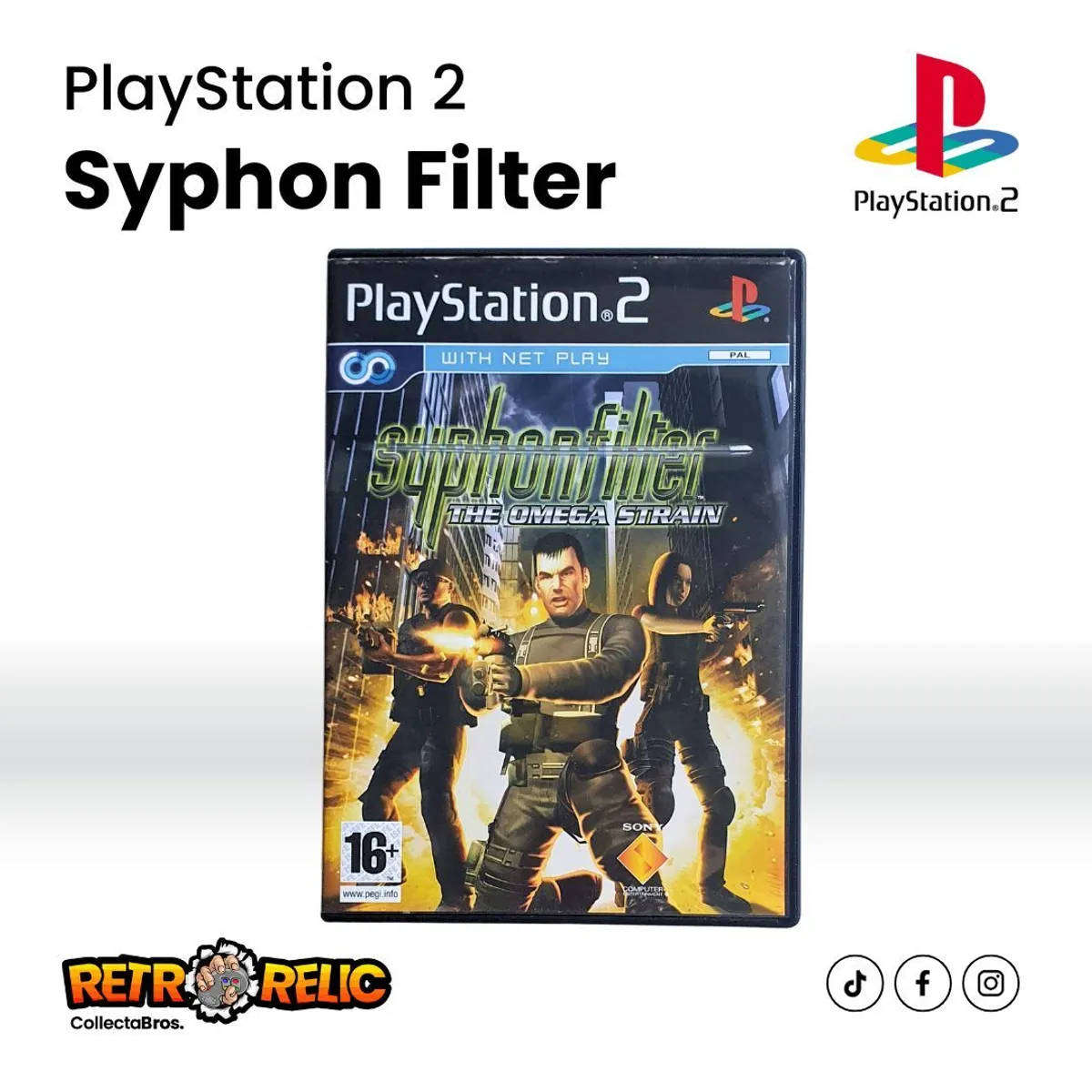 Games - PlayStation Two Syphon Filter The Omega Strain Black Case ...