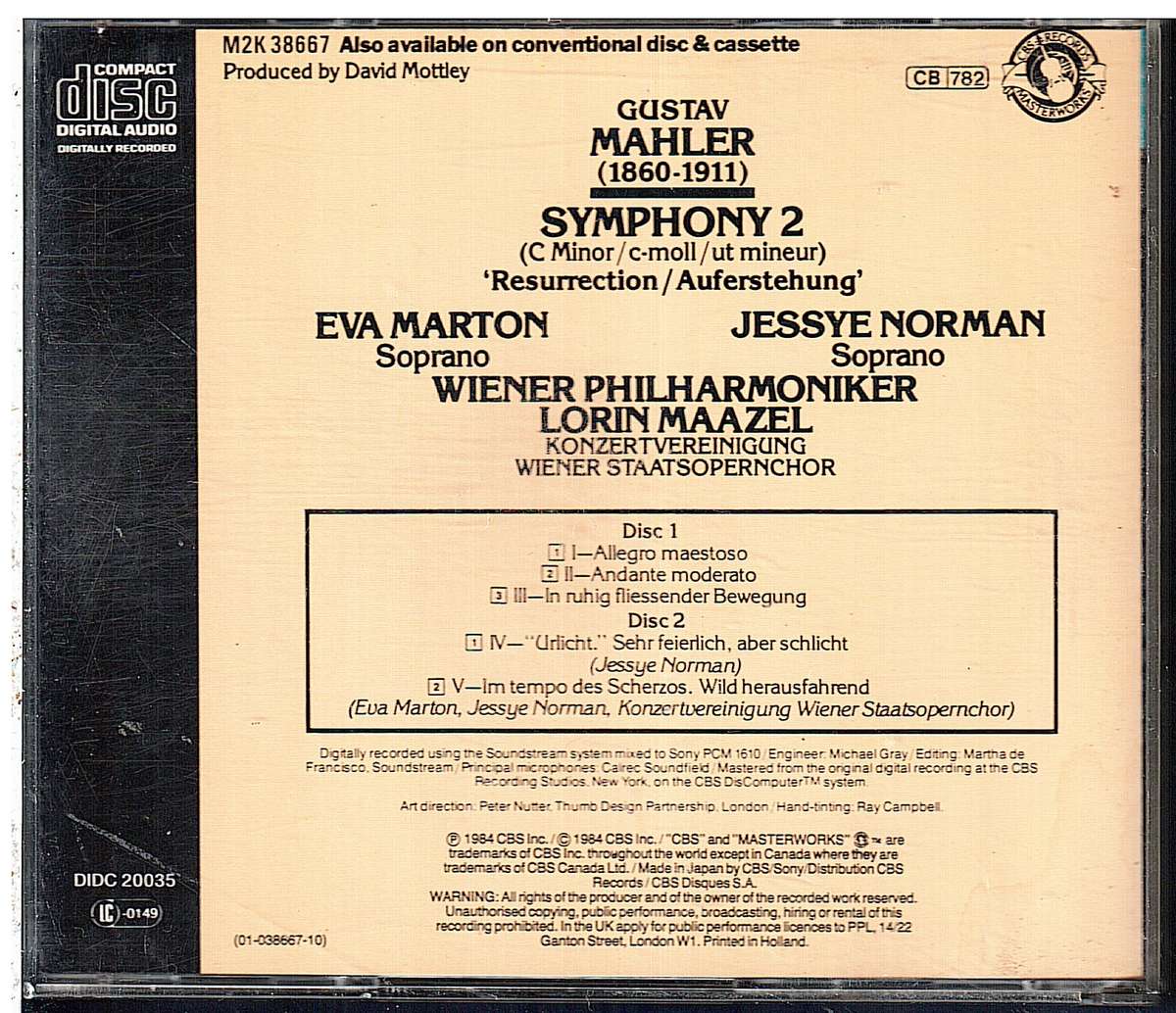 Classical - Gustav Mahler: Symphony 2 Resurrection - Eva Marton/Wiener Philharmoniker, Lorin ...