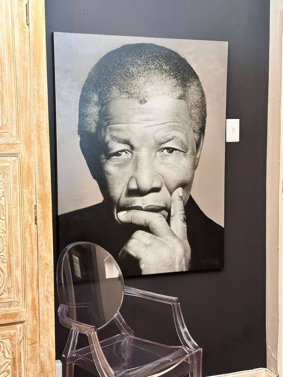 Paintings - Original Wakaba Mutheki Authorised Mandela portrait -The ...