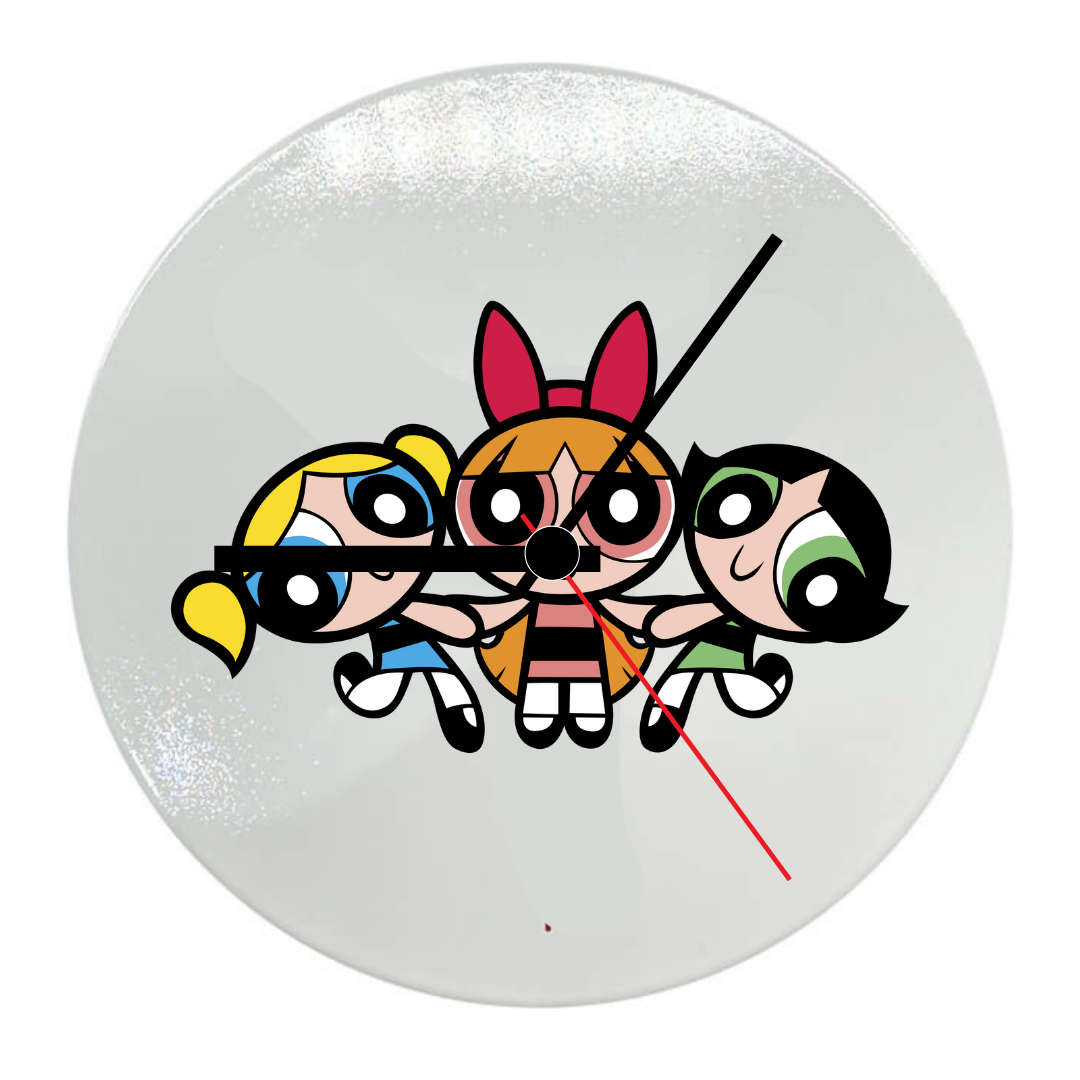 Clocks - Katz Designs - Ceramic Clock - Power puff Girls Inspired ...