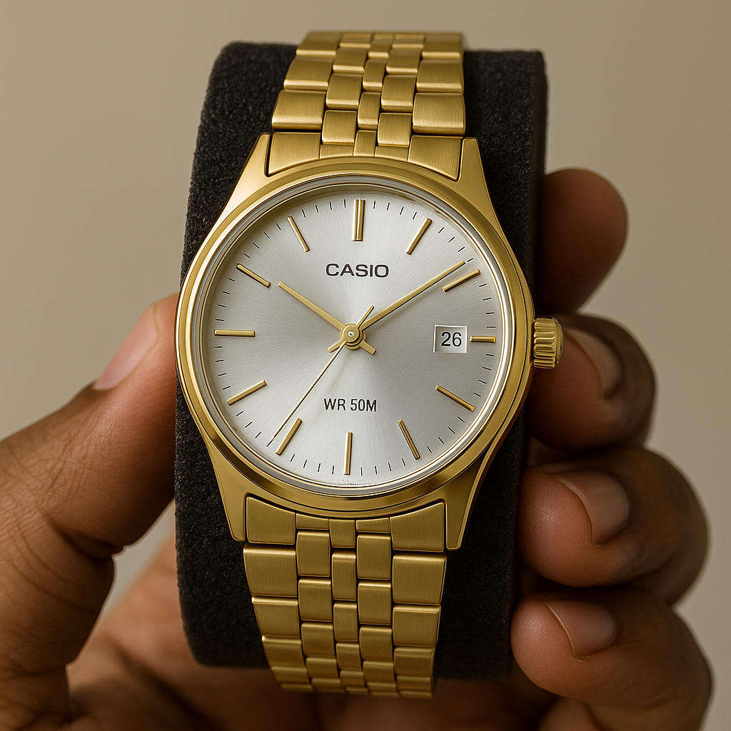 Men's Watches - Casio MTP analog gold-tone wristwatch. was listed for ...